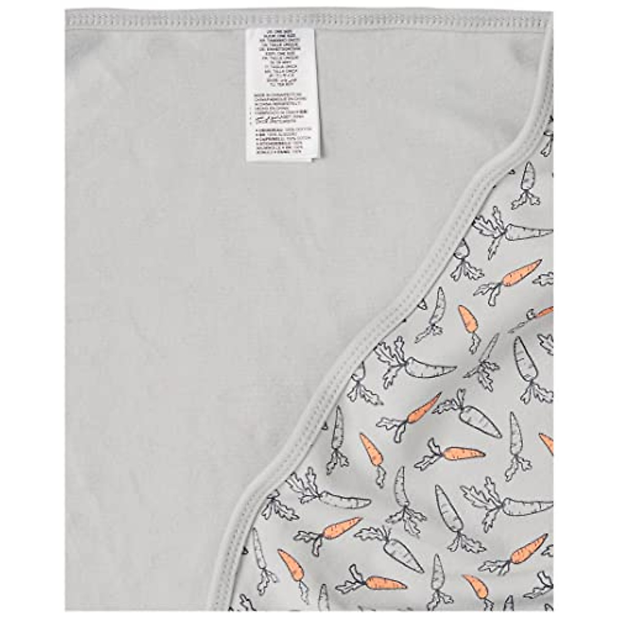 Amazon Essentials Baby Swaddle Blankets One Size, 3-Pack Grey Bunnies,