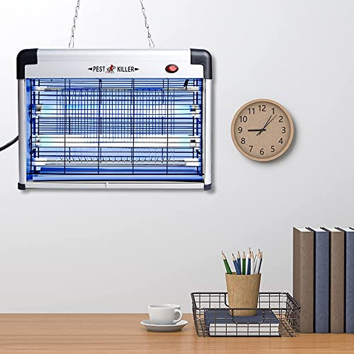 Phosooy Electric Bug Zapper, Indoor Mosquito Killer with 20W Lamps 2800V Grid, Plug-in Hanging Insect Trap for Mosquito, Moth, Fly Killer Indoor Use