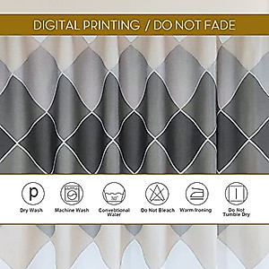 YEZEX Shower Curtain Set with 12 Hooks - Waterproof Polyester Fabric Shower Curtains for Modern Home Bathroom Decorations, Machine Washable, 72"x78"