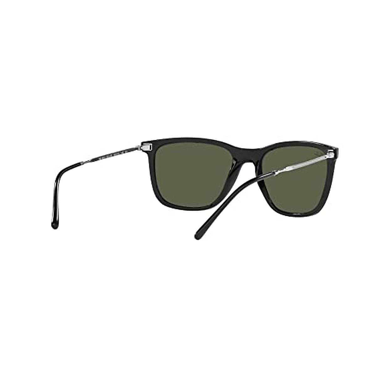 Ray-Ban Rb4344 Square Sunglasses, Black/Green, 56 mm
