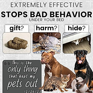 Under Bed Blocker for Pets - See What You’ve Been Missing. Whole Bed Set - Adjustable Height & Length, Custom Fits All Beds, Black Corrugated Cardboard