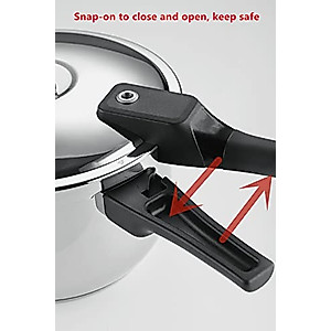 12 Quart Pressure Cooker, 11.6 PSI Thickened Stainless Steel Pressure Canner w/Spring Valve Safeguard Devices for Stewing, Steaming, Canning