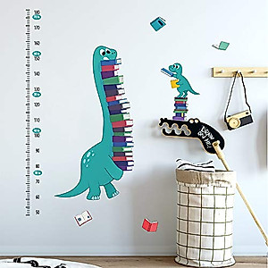ufengke Dinosaurs Height Charts Wall Stickers Books Growth Wall Decals Art Decor for Kids Bedroom Baby Nursery