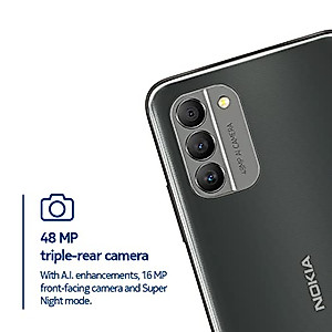 Nokia G400 5G | Verizon, AT&T, T-Mobile | Android 12 | Unlocked Smartphone | 3-Day Battery | US Version | 4/64GB | 6.58-Inch Screen | 48MP Triple Camera | Meteor Grey