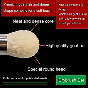 Sdanart Drybrush Set Hobby Drybrush Paint Brush,Detail Paint Brush Set,3 pcs Professional Art and Advanced Acrylic Paint Brushes for Tabletop&Wargames Miniature Watercolor Oil Painting,Model
