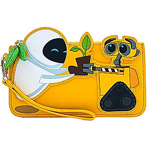 LOUNGEFLY PIXAR WALL-E AND EVE BOOT PLANT FLAP WALLET