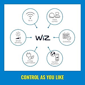 WiZ Clear 40W BA11 Tunable White Filament LED Smart Candle-Shaped Bulb - Pack of 1 - E12- Indoor - Connects to Your Existing Wi-Fi - Control with Voice or App - Matter Compatible