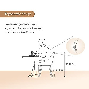 DYCHIL Dining Chairs Set of 2 Ergonomic Living Room Chairs Light Grey Kitchen Chairs,Loads Up to 270lbs,Quick Assembly,Dining Room Chairs with Arms for Kitchen,Dining, Bedroom, Living Room