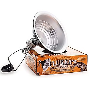 Fluker's Repta-Clamp Lamp with Switch Black 8.5in - Includes Attached DBDPet Pro-Tip Guide
