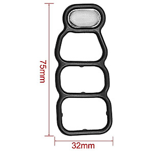Premium Rubber Solenoid Gasket Engine Seal - Spool Valve Filter Replacement for Honda & Acura - Part Number 15826-RDV-J01