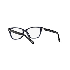 Coach HC6196U Universal Fit Prescription Eyewear Frames, Transparent Blue/Demo Lens, 52 mm