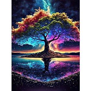 VALOYI Tree of Life Diamond Painting Kits, Diamond Art Kits for Adult Beginner, DIY 5D Round Full Drill Diamond Art for Home Wall Decor Gift 11.8x15.7inch