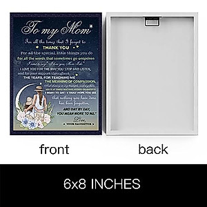 Inspirational Gifts for Women, Mom Gifts, Mother Birthday Gifts, Christmas Mothers Day Thank You Gifts for Mom from Daughter - You Mean More to Me Wooden Box 6 x 8 Inches