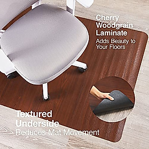 Myofficeinnovations 951074 36X48 Wood Veneer Chair Mat for Hard Floors,Cherry