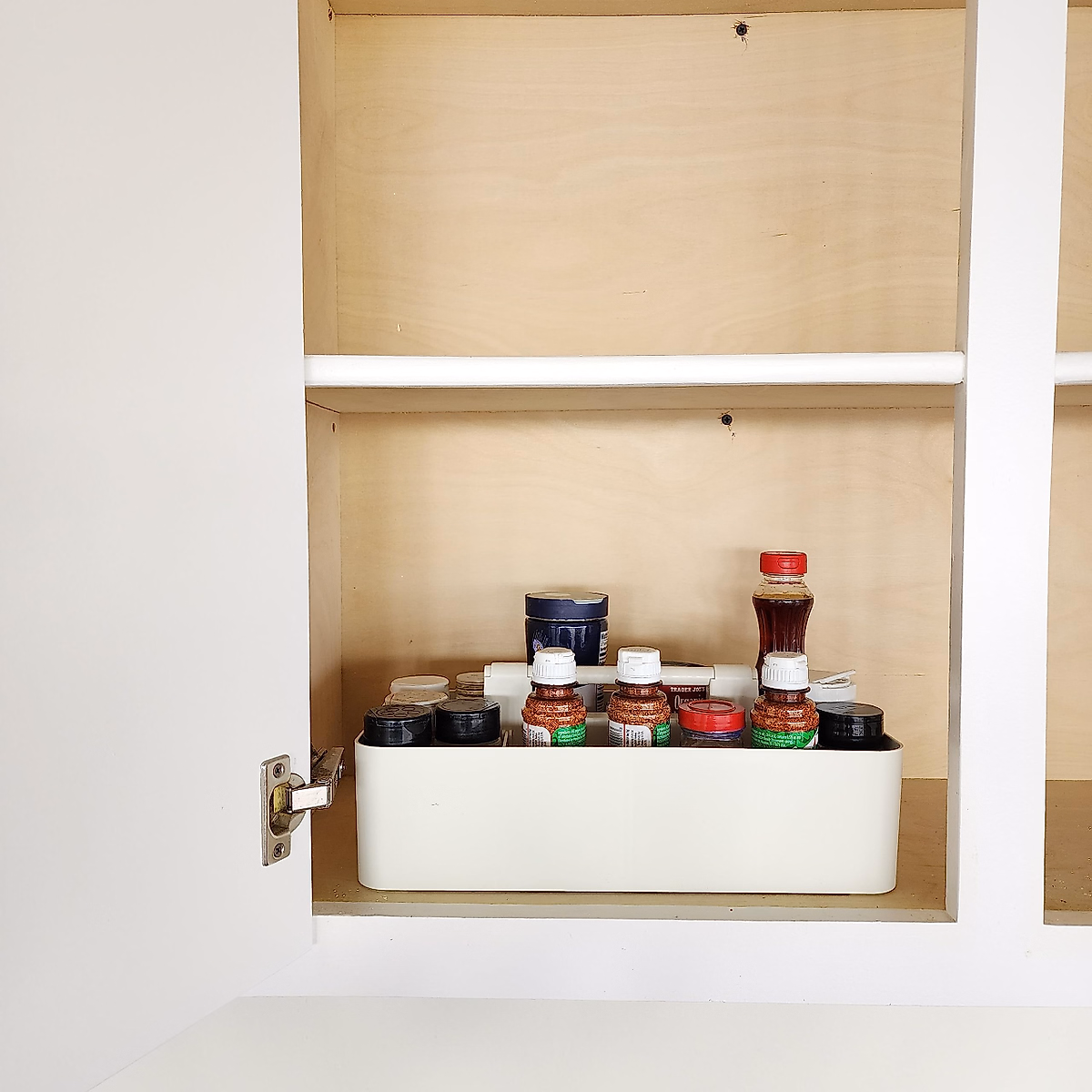 Enjoy Organizer -Large Portable Caddy, DIY Dividers, 8 Compartments, Bathroom Organizer,Portable Basket with Handle Storage Organizer Modern Made in USA (3 PACK, Ivory)