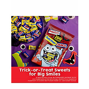 Butterfinger, CRUNCH and Baby Ruth, Mini Size Bars (200 ct) + XALEZ TM Gift Box