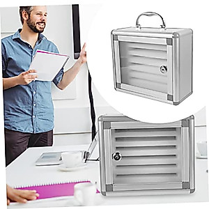 MARMERDO Box Mobile Phone Safe Storage Cabinet with Lock Phone Metal Locker Cabinet Handle Design Cellphone Box Phone Stand Rack Sundries Storage Cabinet Cell Phone Box