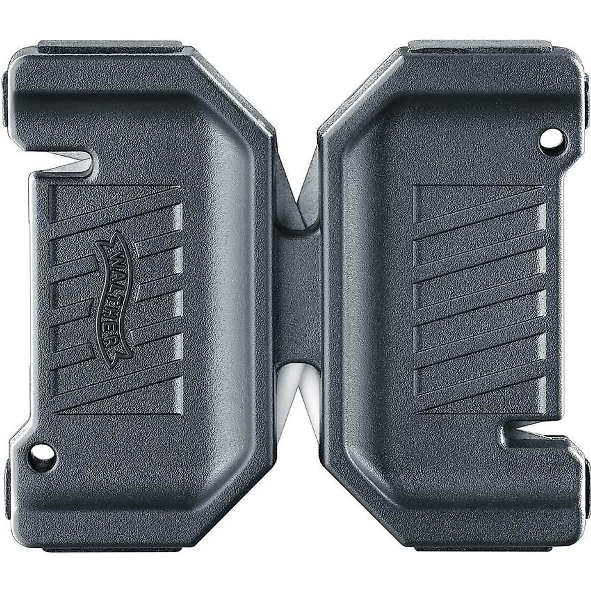 ANZA Boddington KNIVES Blue Black Wood Handle Bonus Walther Pocket Sharpener Knife Always Sharp