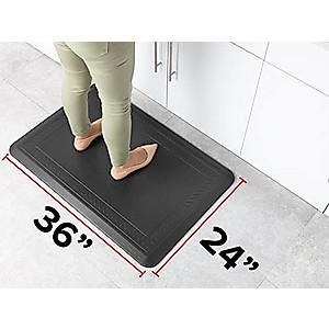 WeatherTech ComfortMat, 24 by 36 Inches Anti-Fatigue Mat - Slip Resistant Mat for Kitchen, Office, Garage - Stone Pattern, Tan