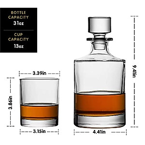 Verolux Whiskey Decanter 2 Sets in Gift Box - Christmas Holiday, Birthday gifts for men and women - Home Bar Accessories for Bourbon, Scotch, Liquor, Whisky, Gin, Rum, Tequila, Vodka and Brandy