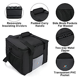 XX-Large Cooler Bag for Drinks. High Density Insulation, Padded Divider, Shoulder Strap, Multiple Pocket, Sturdy Zipper.