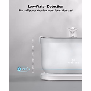 PETLIBRO Cat Water Fountain Stainless Steel with Wireless Pump, 2.5L/84oz Dockstream Automatic Pet Water Fountain for Cats Inside, Easy to Clean, BPA-Free Dog Water Dispenser with Two Flow Modes,White