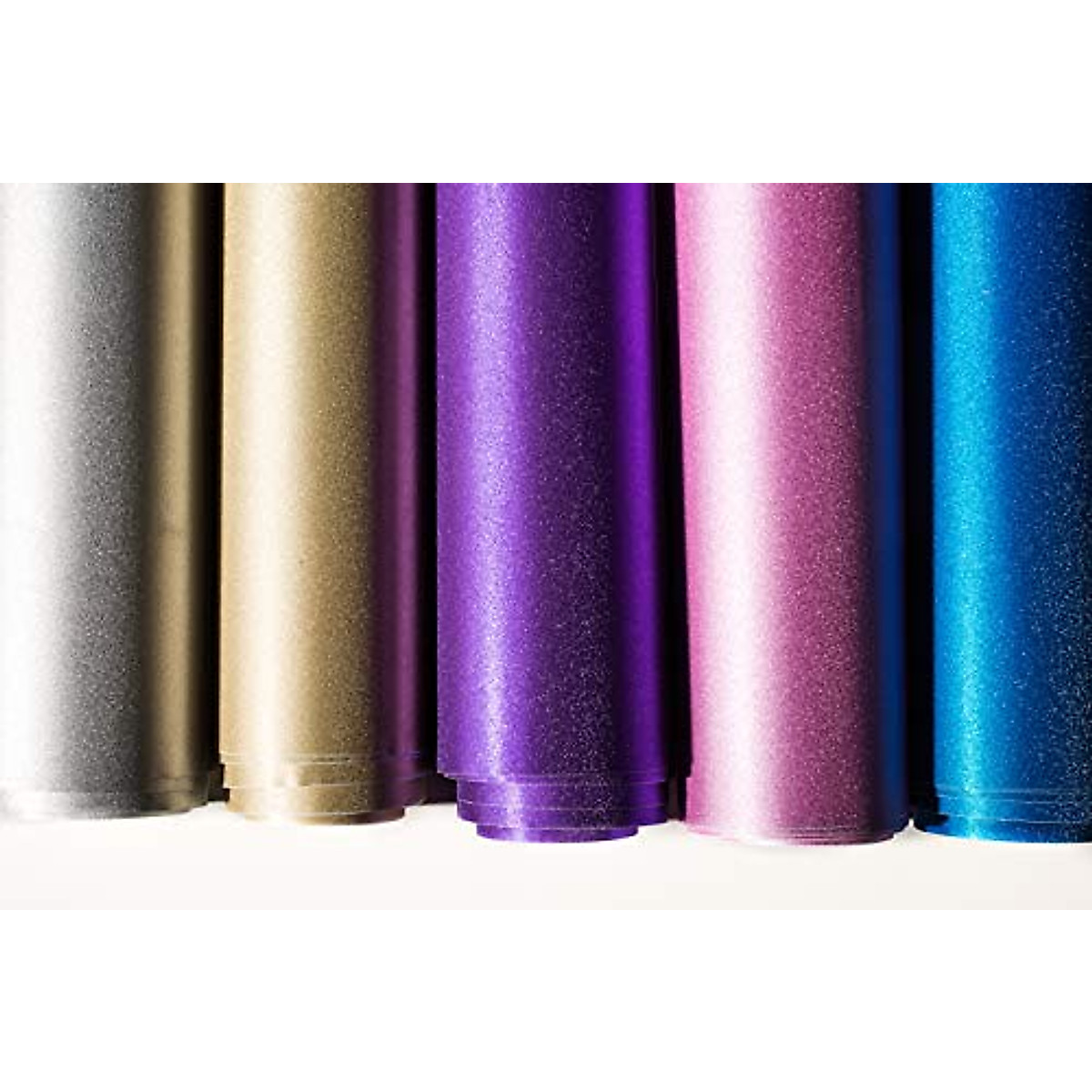 Cricut Shimmer Vinyl Sheets, 12” x 24” (3), Adhesive Decal Roll - Cotton Candy Sampler - Pink, Silver, Light Blue