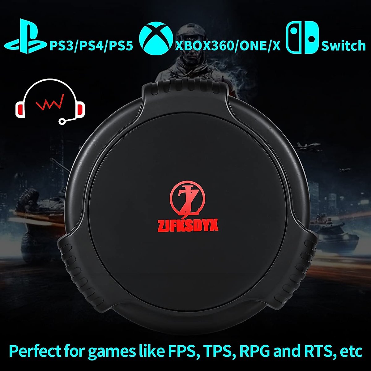 ZJFKSDYX C91MAX Keyboard Mouse Adapter Converter, Controller Adapter Converter for Xbox One, Xbox Series X/S, PlayStation 5, PlayStation 4 and Nintendo Switch【Support 3.5MM Headset】