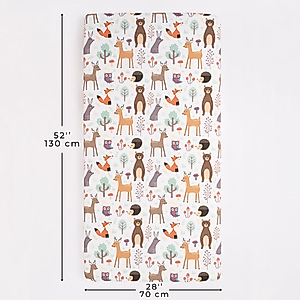 Bebek Ozel Fitted Crib Sheets,0 Organic Cotton Sheets for Standard Crib and Toddler Mattresses, (Pack of 1)(28"x52") Turkish Cotton Baby Crib Sheets Neutral(NO Pillow Cover)(Nature Green)