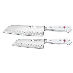 Wüsthof Classic White 2-Piece Santoku Set