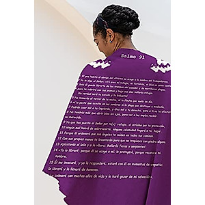 YIVIVEN Salmo 91 En Español Blanket Christian Gifts 50"x60", Religious Throw Blanket, Christian Blankets Plush, Salmo 91 Throw Blanket (Salmo 91) Prayer Blanket Scripture Blanket