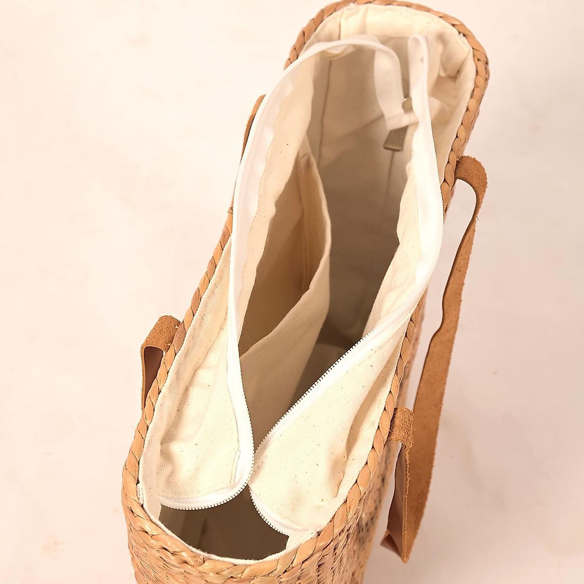 CM Comay Craft Water Hyacinth Bag 18 in, Straw Tote Bags For Women, Beach Bags For Women, Rattan Bag Oversized Beach Bag