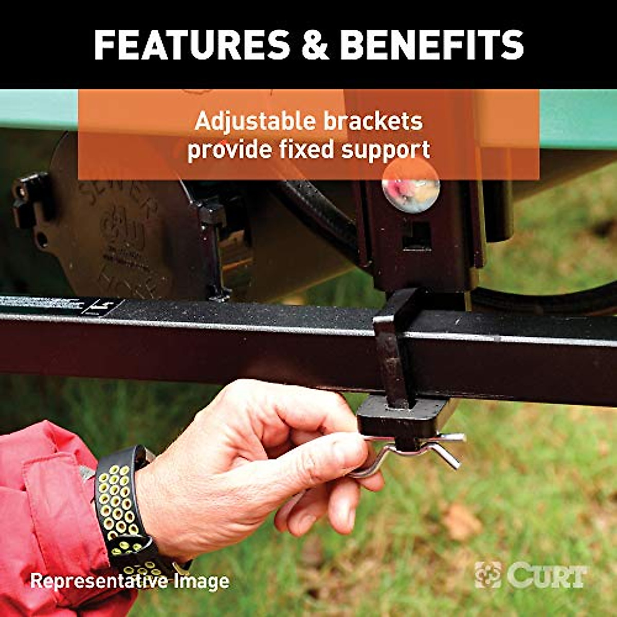 CURT 17499 TruTrack 4P Weight Distribution Hitch with 4x Sway Control, Up to 8K, 2-Inch Shank