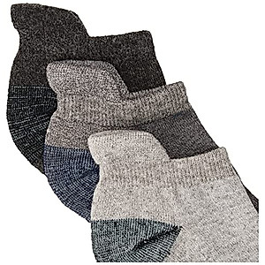Merrell Men's Wool Blend Cushioned Hiker Casual Sock, Charcoal Black Assorted, 13-15 US