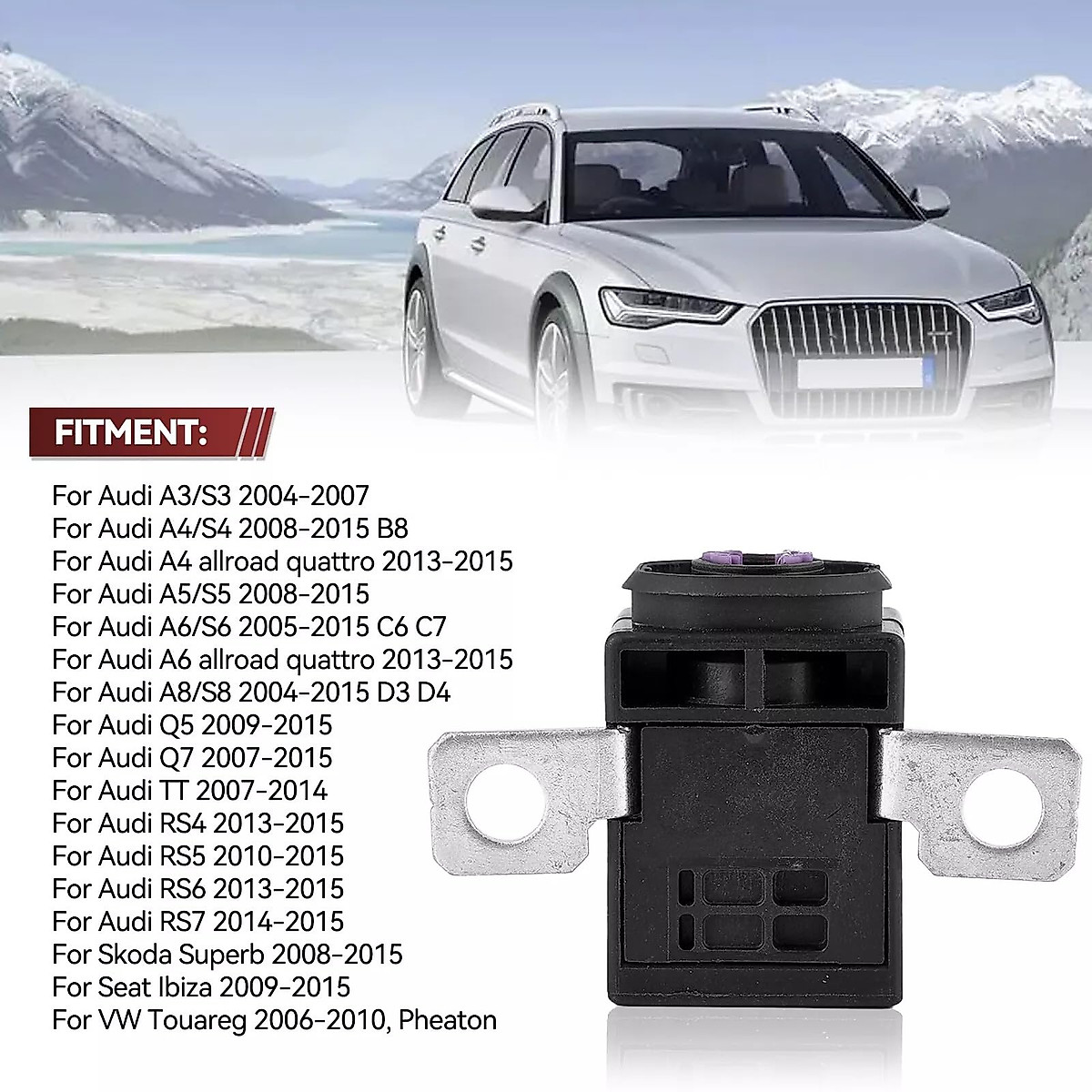 NEWHOW 4F0915519 Battery Fuse Box Overload Protection Trip Replacement for Audi A3 A4 A5 A6 A8 Q5 Q7 TT RS4 RS5 RS6 RS7 Replace 8P0937548, 4F0915457, 8J0915459