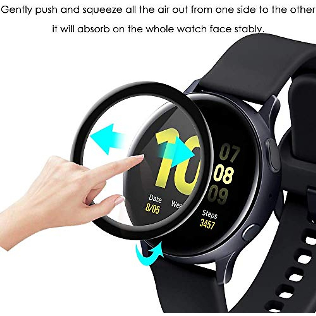Compatible for Smaiit Smart Watch Screen Protector, [3 Pack] 3D Full Coverage PET Soft Screen Protector Film Compatible with Smaiit Y22 Smart Watch/BANLVS Y22 Smart Watch/A-TGTGA Y22 1.7” Watch/WZWNEER Y20GT Smart Watch (3 PACK)