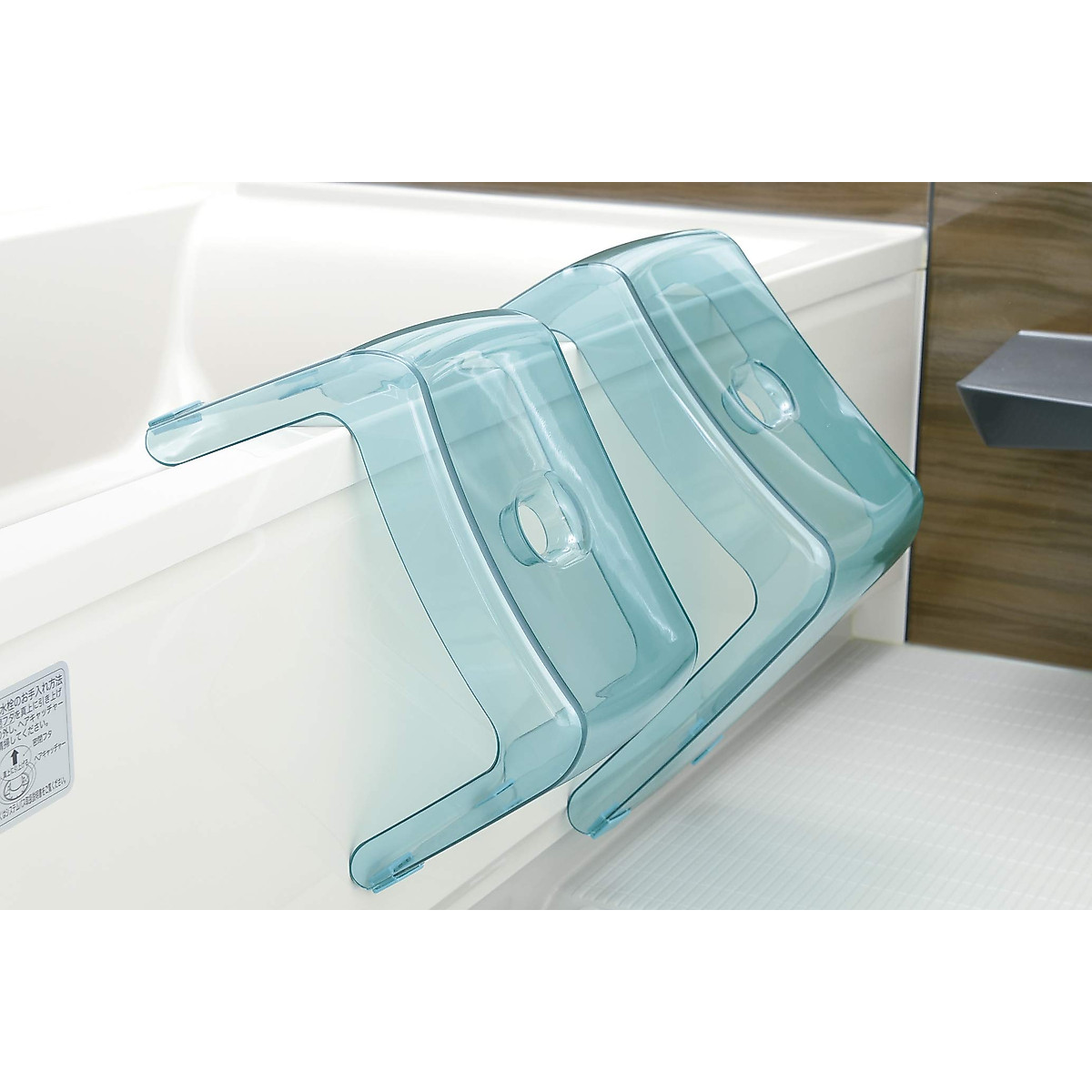 リッチェル Richell Carari Bath Chair, Height 7.9 inches (20 cm), Aqua Blue, Made in Japan