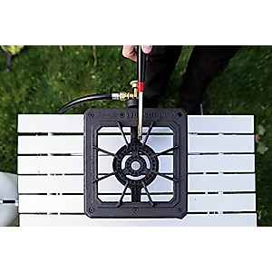 Stansport Single Burner Cast Iron Stove with Regulator Hose (208-100)