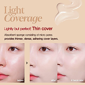 Espoir Pro Tailor Be Glow Cushion New Class #4 Beige 0.46 oz | Refill not Included | Long-Lasting Dewy Cushion Foundation | Radiant & Glow Skin with Buildable Coverage | Korean Cushion Foundation