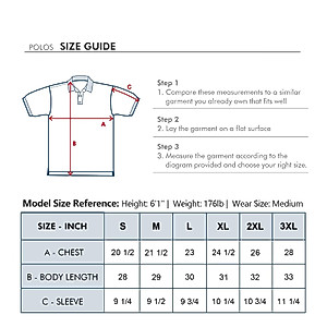 M MAELREG Golf Polo Shirts for Men Short Sleeve Performance Moisture Wicking Quick Dry Casual Collared Men’s Polo Shirts Lavender