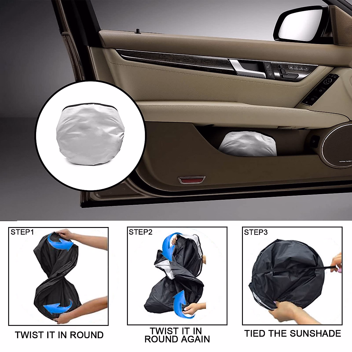 Front Windshield Sunshade Fit for Mercedes Benz GLC 2016-2024 and E-Class Foldable UV Ray Reflector Car Shade Front Windshield Mercedes Benz Sun Shade Windshield Keeps Your Vehicle Cool