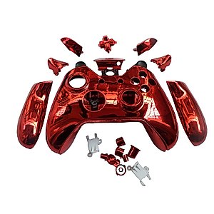 OSTENT Full Controller Shell Case Housing for Microsoft Xbox One Wireless Controller - Color Red