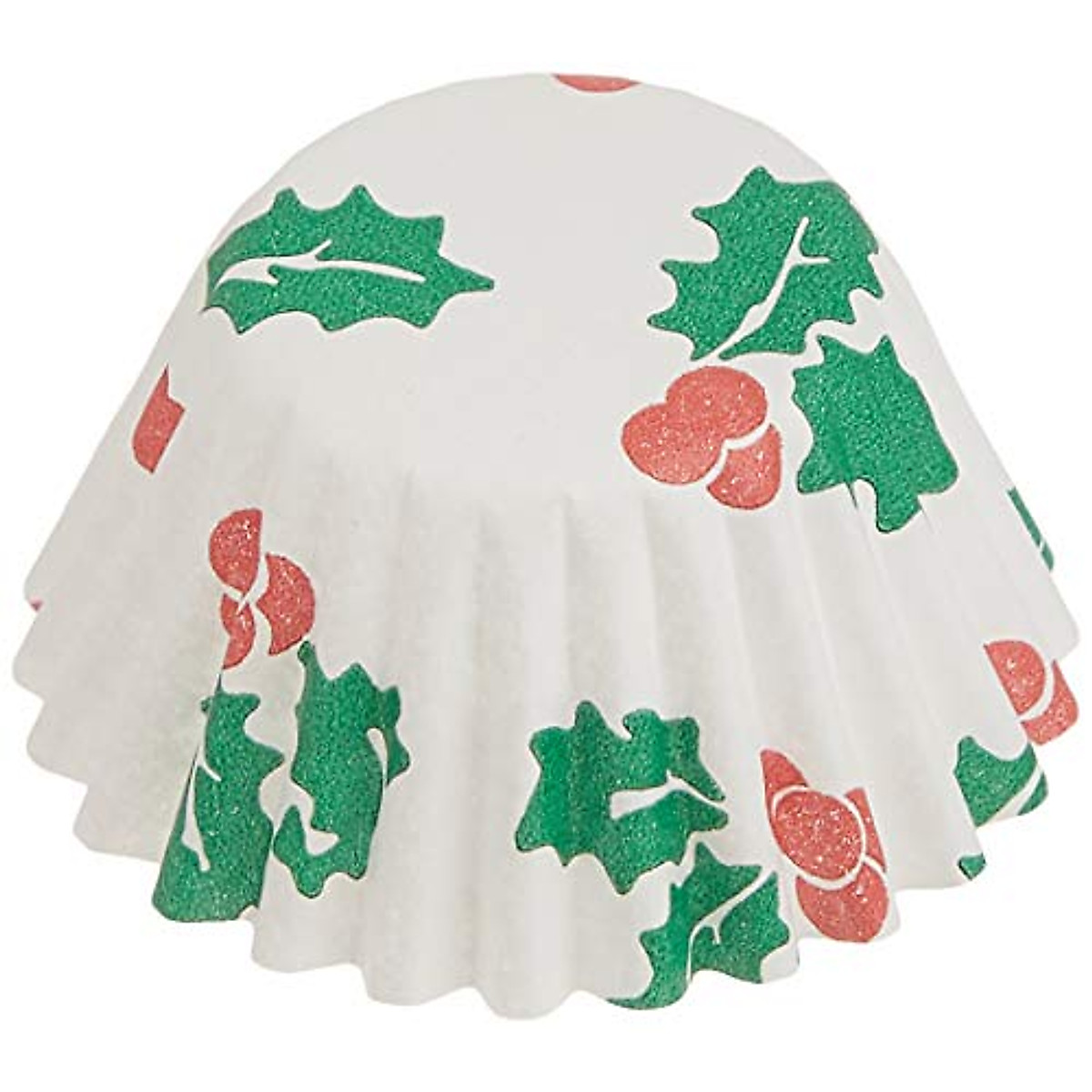 Fox Run Christmas Disposable Bake Cups, 1.5 x 1.5 x 0.75 inches, White