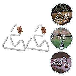 CLISPEED 8 Pcs Stainless Steel Hook Climbing Hangers Mountaineering Hook Cloth Drying Hook Backpack Accessories Metal s Hooks Multipurpose Hanger Camping Accessories Safety Hanger to Climb