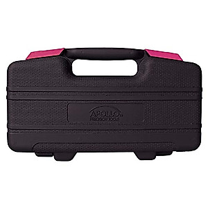 Apollo Tools Original 39 Piece General Household Tool Set in Toolbox Storage Case with Essential Hand Tools for Everyday Home Repairs, DIY and Crafts - Pink Ribbon - Pink - DT9706P