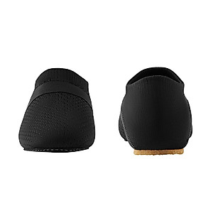 SANGEESON Jazz Shoe Slip-on for Women and Men's Dance Shoes, Black 10