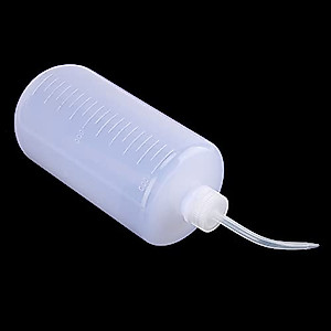 Labasics Chemical Wash Bottle, 1-Pack Plastic Safety Lab Squeeze Wash Bottle, LDPE with Narrow Mouth, 1000 ml (8 oz)/1 Bottle