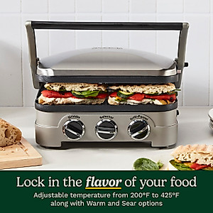 Panini Press by Cuisinart, Stainless Steel Griddler, Sandwich Maker & More, 5-IN-1, GR-4NP1