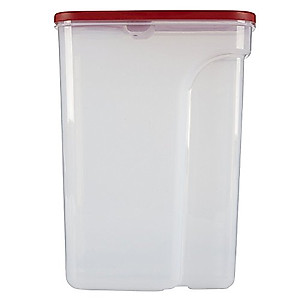 Rubbermaid Flip Top Cereal Keeper, Modular Food Storage Container, BPA-free, 22 Cup, Pack of 3, Red