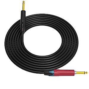 Mogami 2524 Guitar Bass Instrument Cable | 1/4 Inch TS to 1/4 silentPLUG TS | Neutrik Gold | 35 Feet | Black | Assembled in The USA